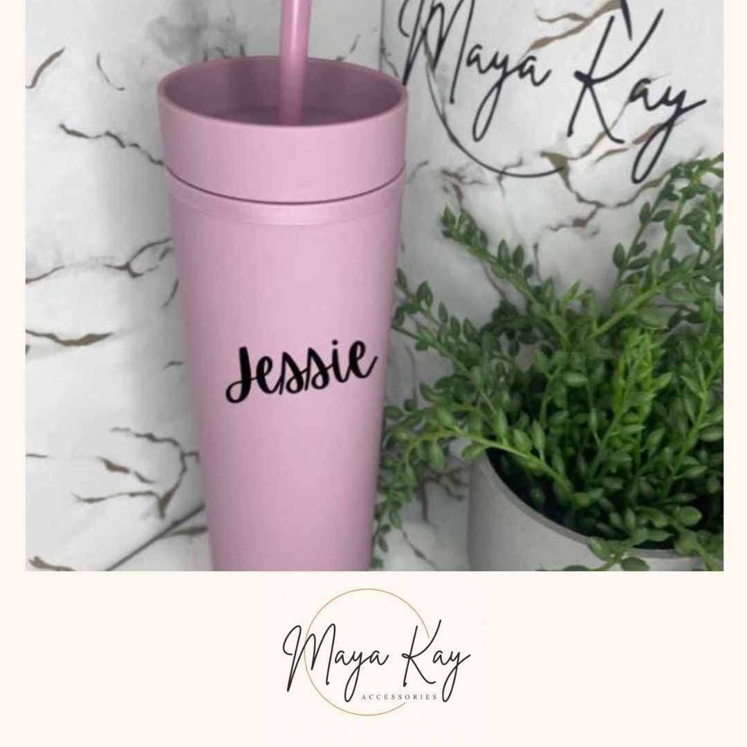 DUSKY PINK/PURPLE SKINNY TUMBLER 🥤 – Maya Kay Accessories